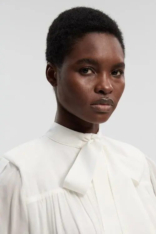 Karen Millen Tie-neck Pussybow Blouse