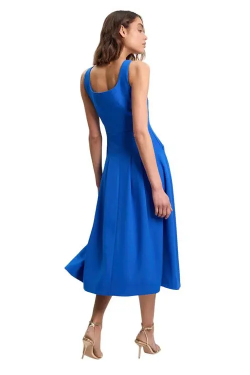 Karen Millen Square Neck Button-front Midi Dress