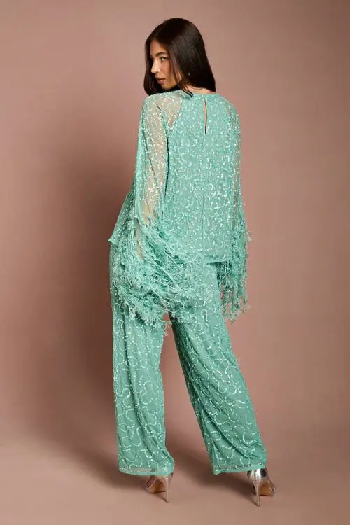 Coast Sequin Cape Blouse