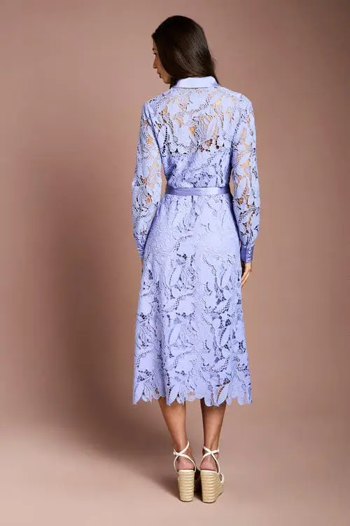 Coast Lace Shirt Dress - Cornflower