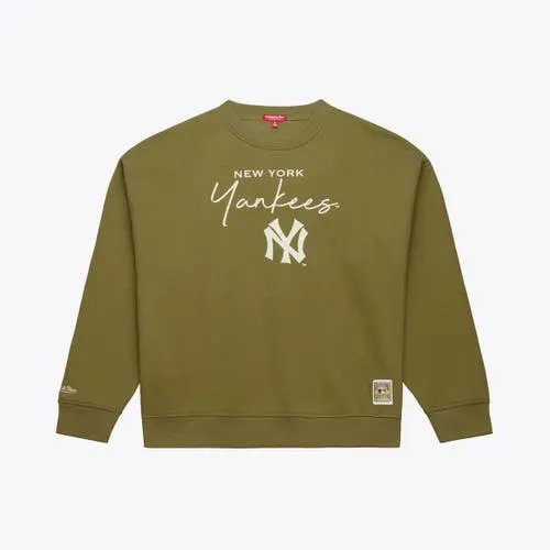 Mitchell & Ness New York Yankees Cooperstown Collection Fleece Sweatshirt - Olive