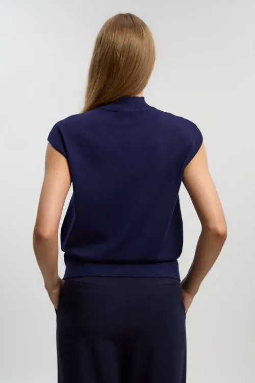 Karen Millen High Neck Knit Tank Top