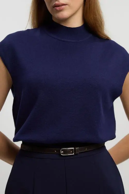 Karen Millen High Neck Knit Tank Top