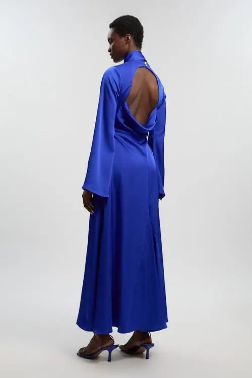 Karen Millen High Neck Long Sleeve Maxi Dress
