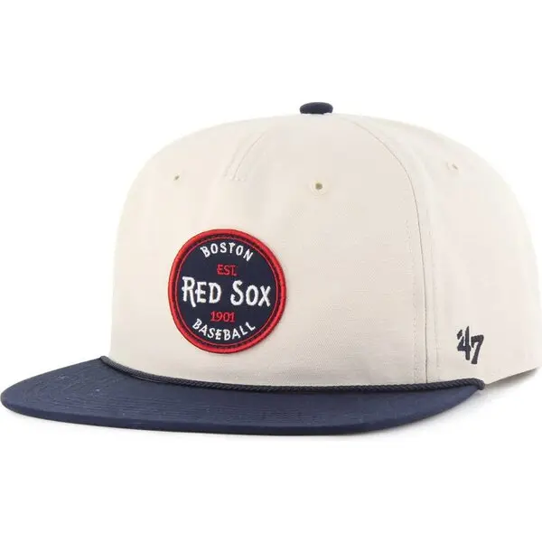 '47 Boston Red Sox Payson Captain Snapback Hat - Natural