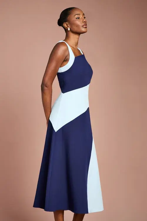 Coast Color Block Midi Dress