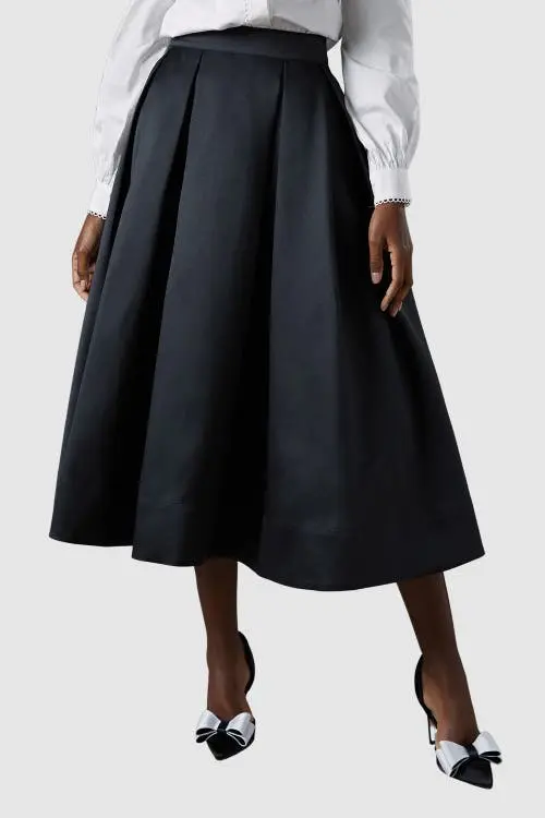 Coast High-waist Full Volume A-line Skirt - Black