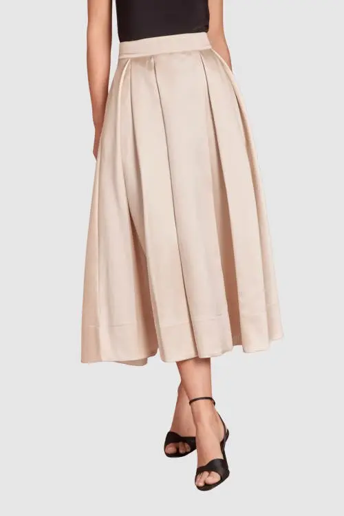 Coast High-waist Full Volume A-line Skirt - Champagne