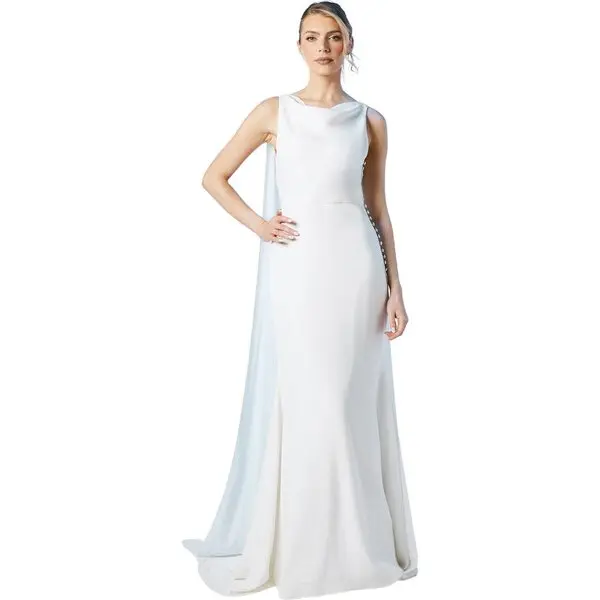 Coast Chiffon Cowl Neck Maxi Dress - Ivory