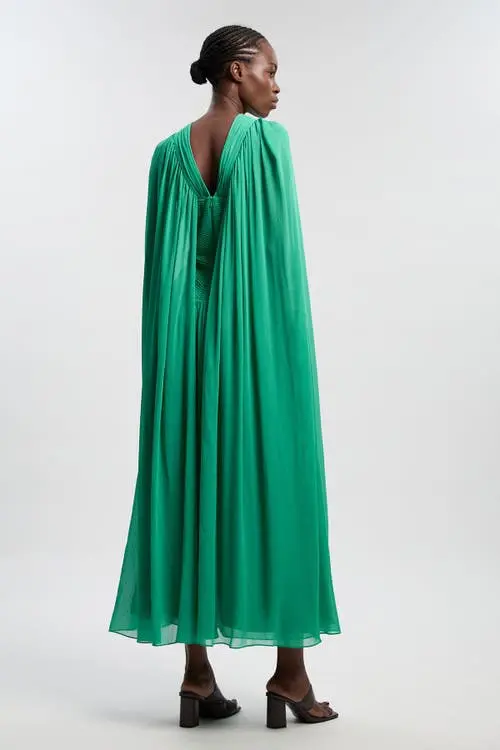 Karen Millen Halterneck Cape Maxi Dress
