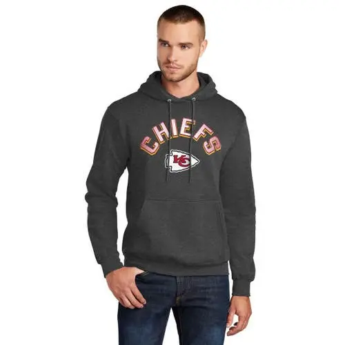 STARTER Kansas City Chiefs Arch Over Logo Pullover Hoodie