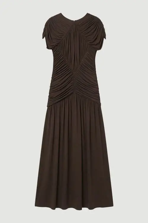 Karen Millen Ruched Jersey Maxi Dress