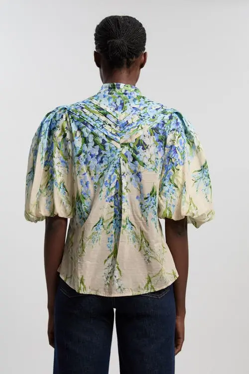 Karen Millen Floral Puff Sleeve Blouse