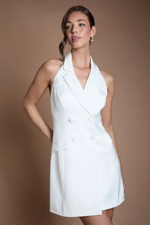 Coast Halter-neck Sleeveless Blazer Dress