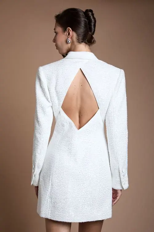 Coast Bridal Collared Neck Blazer Dress