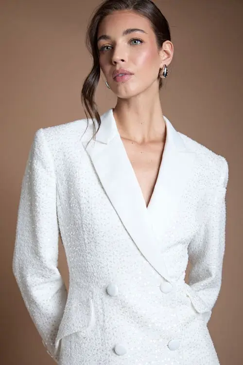 Coast Bridal Collared Neck Blazer Dress