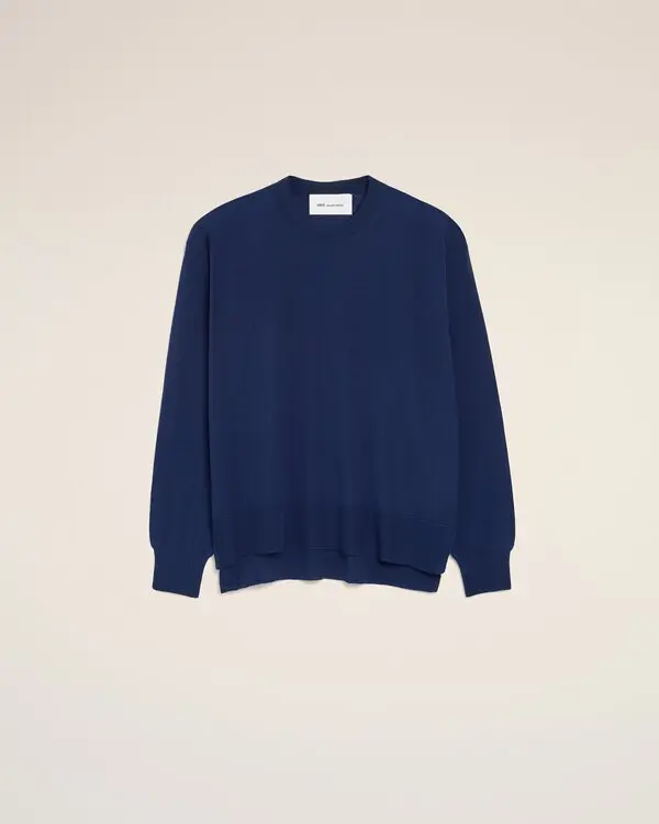 AMI Paris Wool Silk De Coeur Crewneck Sweater