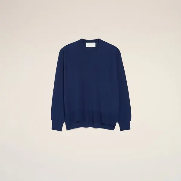 AMI Paris Wool Silk De Coeur Crewneck Sweater