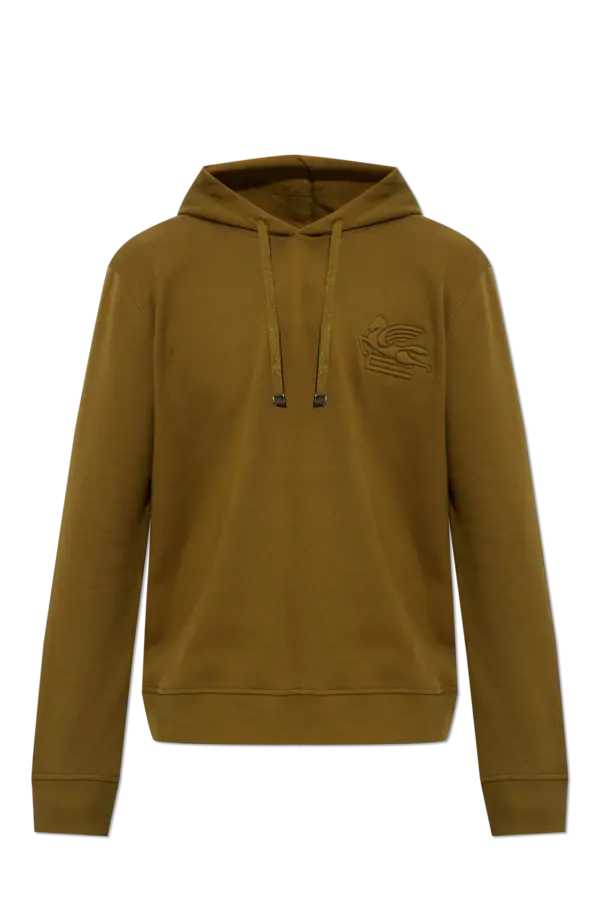 Etro Cotton Hoodie With Pegasus Motif