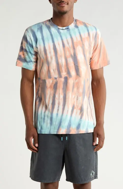 GOTCHA Silverlake Tie Dye Cotton Pocket T-shirt - Canyon Sun