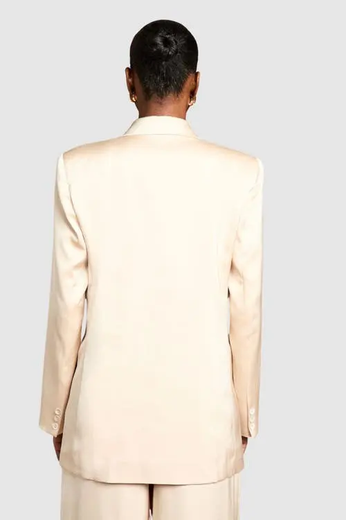 Coast Satin Double-breasted Tailored Blazer
