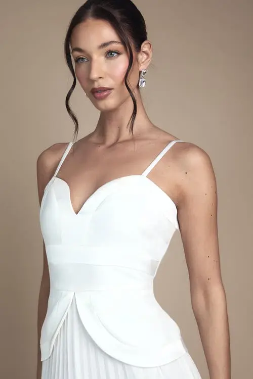 Coast Strappy Crepe Maxi Dress With Peplum Detail