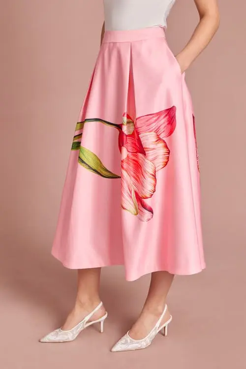 Coast Satin Midi Skirt