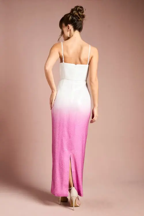 Coast Sequin Square Neck Maxi Dress
