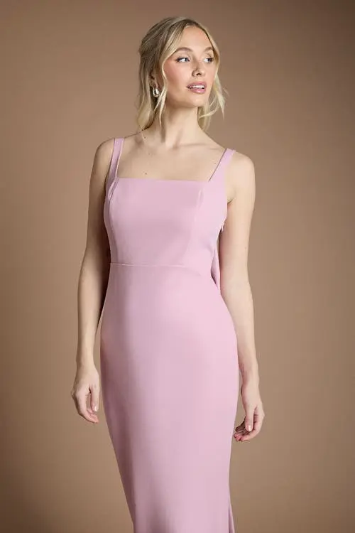 Coast Bow Back Square Neck Maxi Dress - Antique Rose