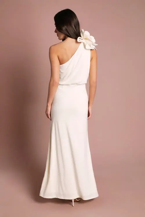 Coast One Shoulder Jersey Maxi Dress With Corsage Detail