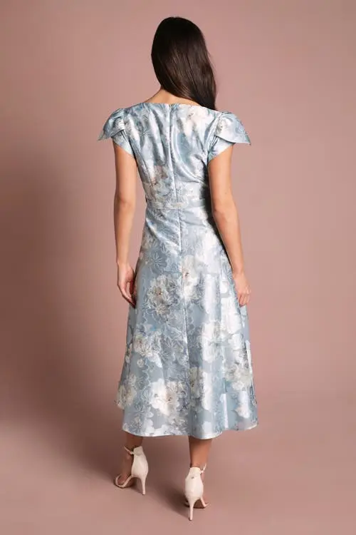 Coast Printed Belted Midi Dress