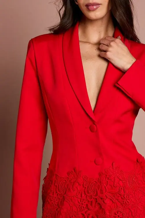 Coast Embroide Single Breasted Blazer