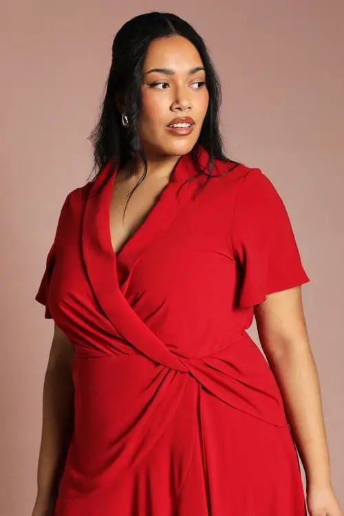 Coast Plus Twist Wrap Waist Midi Dress