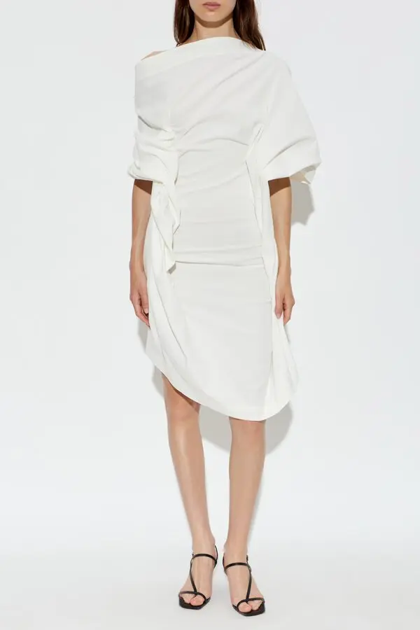 Issey Miyake Asymmetrical Dress With Draping