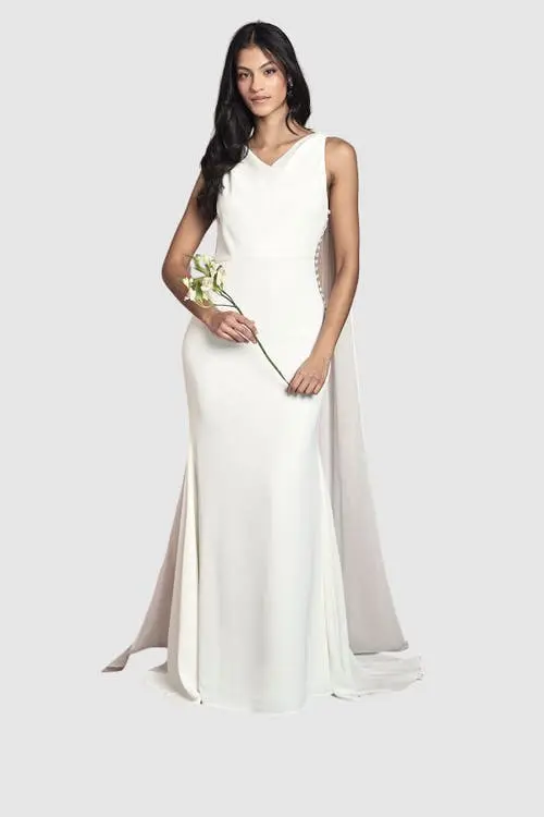Coast Petite Chiffon Maxi Dress With Cowl Back - Ivory