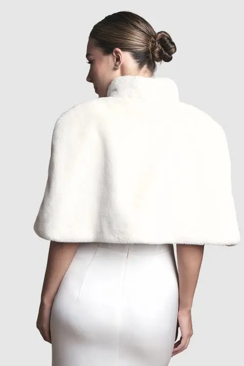 Coast Faux Fur Cropped Cape