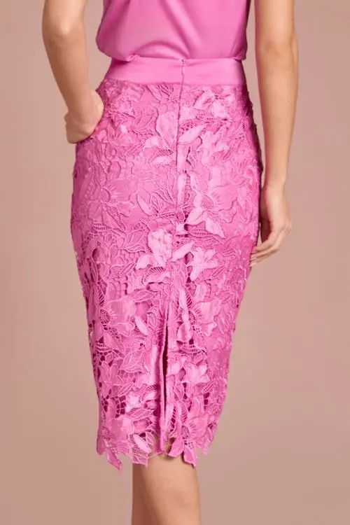 Coast Lace Embroidered Pencil Skirt