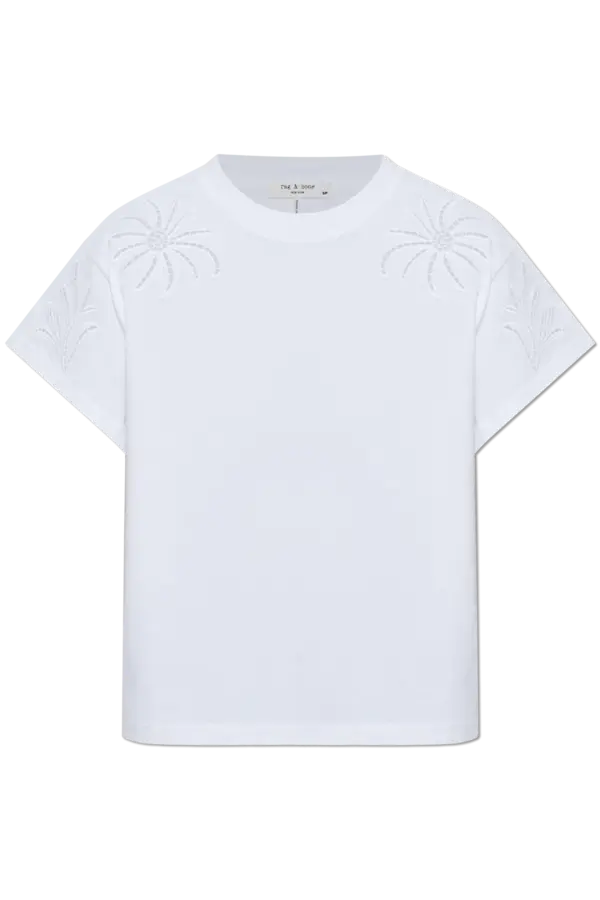 Rag & Bone T-shirt With Openwork Trim - White