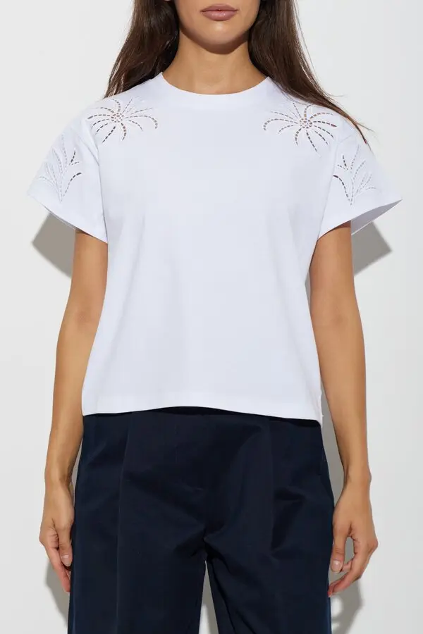 Rag & Bone T-shirt With Openwork Trim