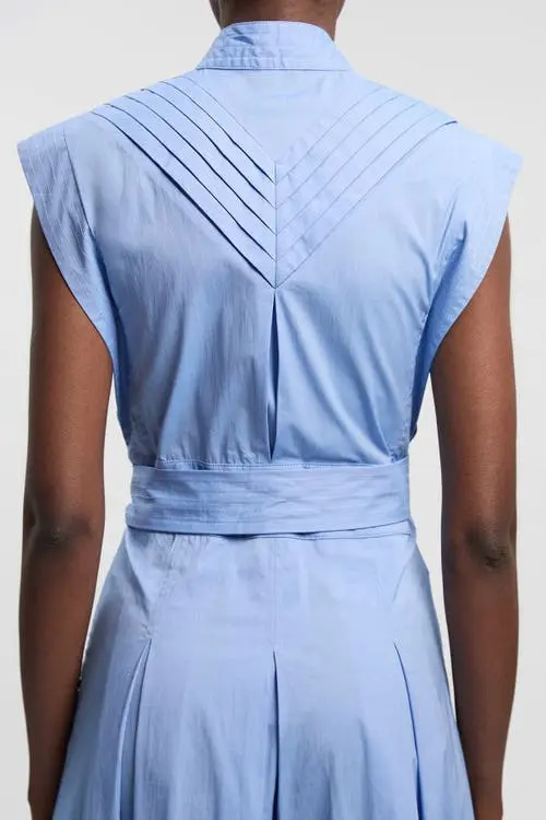 Karen Millen Cotton Tie Waist Midi Dress