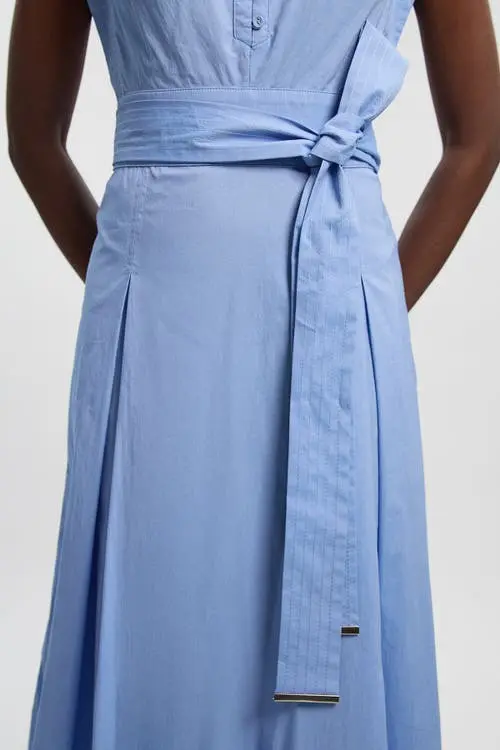 Karen Millen Cotton Tie Waist Midi Dress