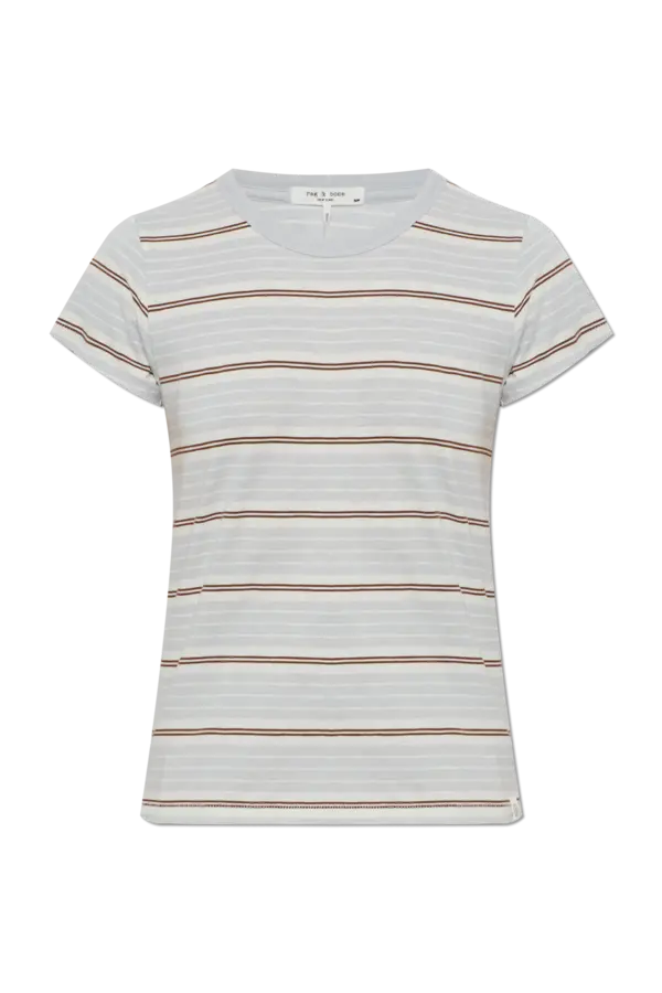 Rag & Bone Striped Pattern T-shirt - Grey