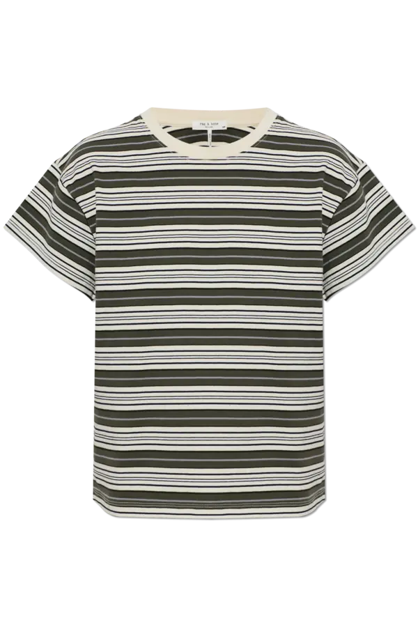 Rag & Bone Striped Pattern T-shirt - Green