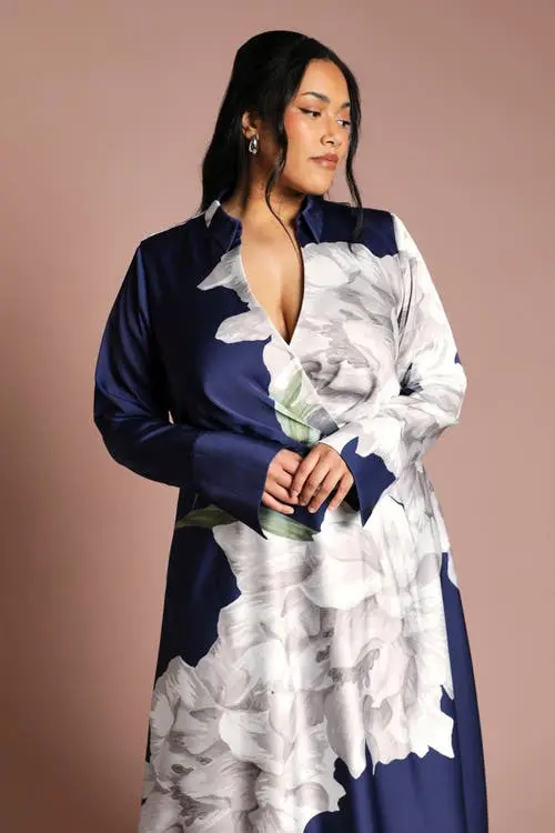 Coast Plus Print Wrap Maxi Dress