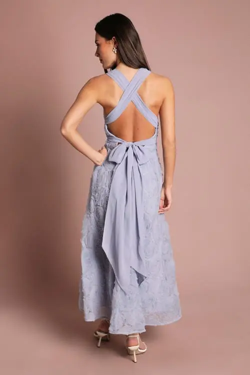 Coast Embroidered Tie Back Maxi Dress