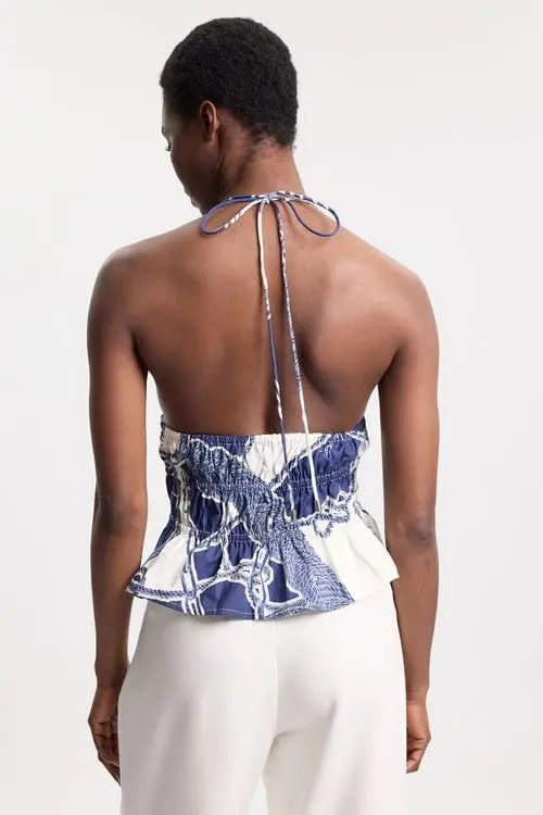 Karen Millen Chain Print Halter Top