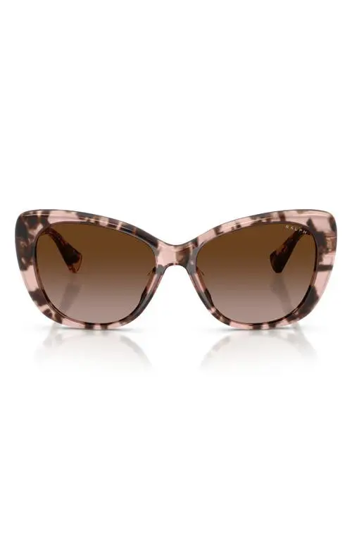 Ralph Lauren Ra5329u 56mm Gradient Butterfly Sunglasses - Pink Havana/brown Gradient