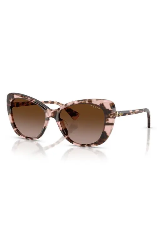 Ralph Lauren Ra5329u 56mm Gradient Butterfly Sunglasses - Pink Havana/brown Gradient