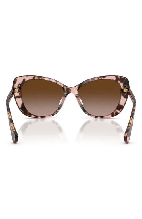 Ralph Lauren Ra5329u 56mm Gradient Butterfly Sunglasses - Pink Havana/brown Gradient