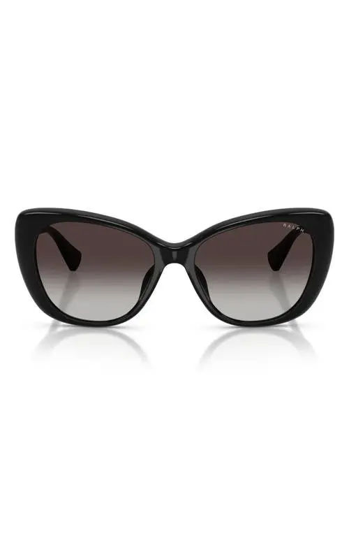Ralph Lauren Ra5329u 56mm Gradient Butterfly Sunglasses - Shiny Black/grey Gradient